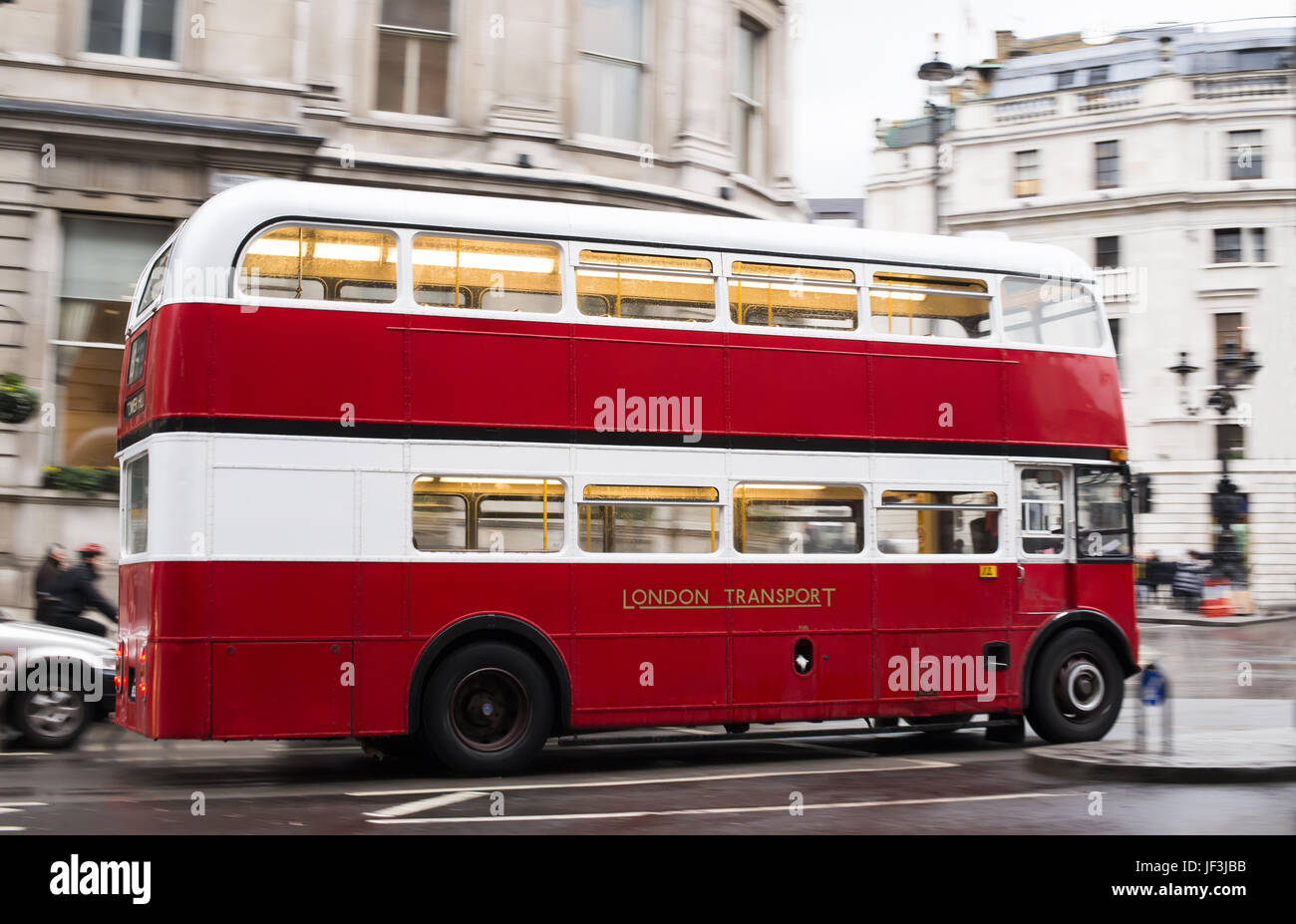 Red bus in London Stock Photo - Alamy