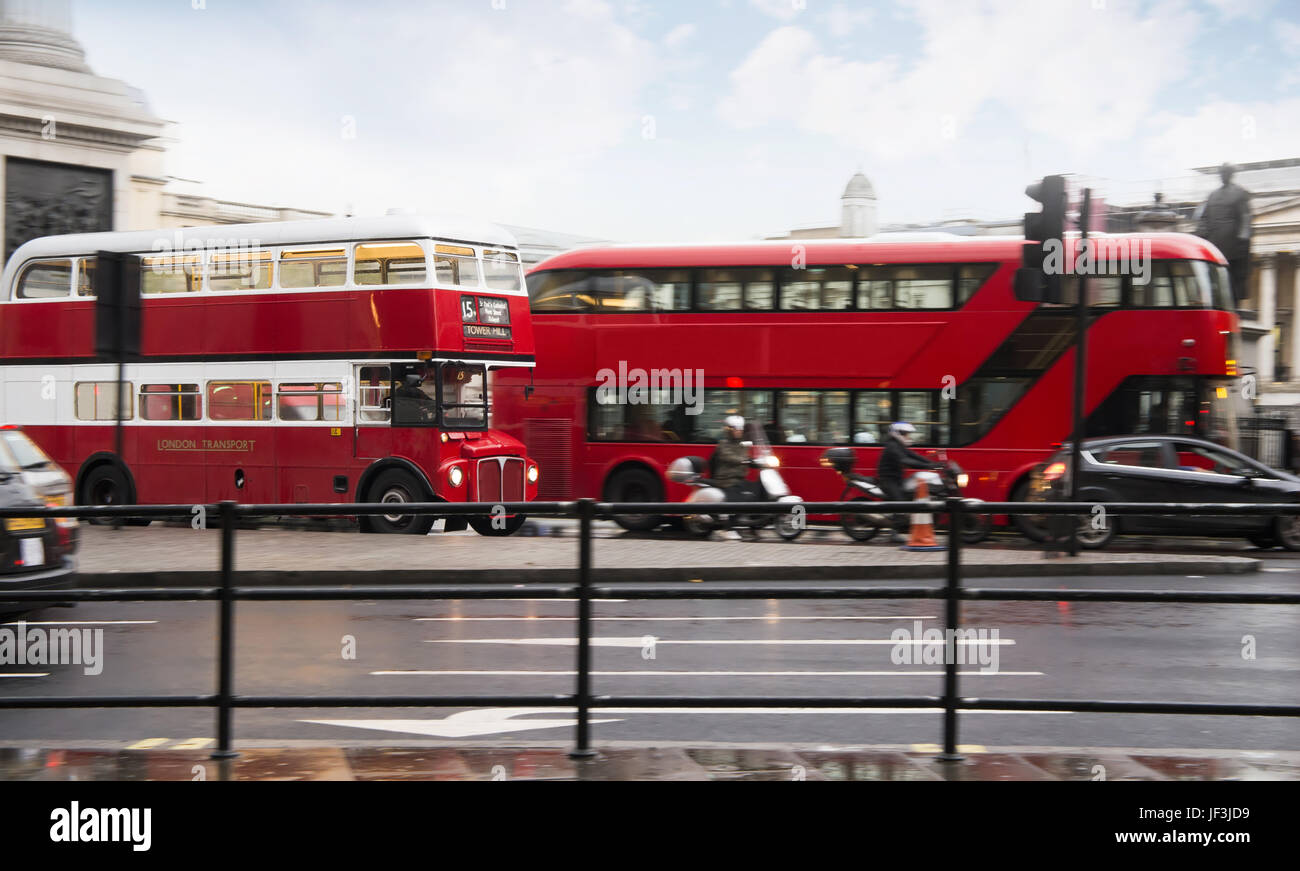 Red bus in London Stock Photo - Alamy