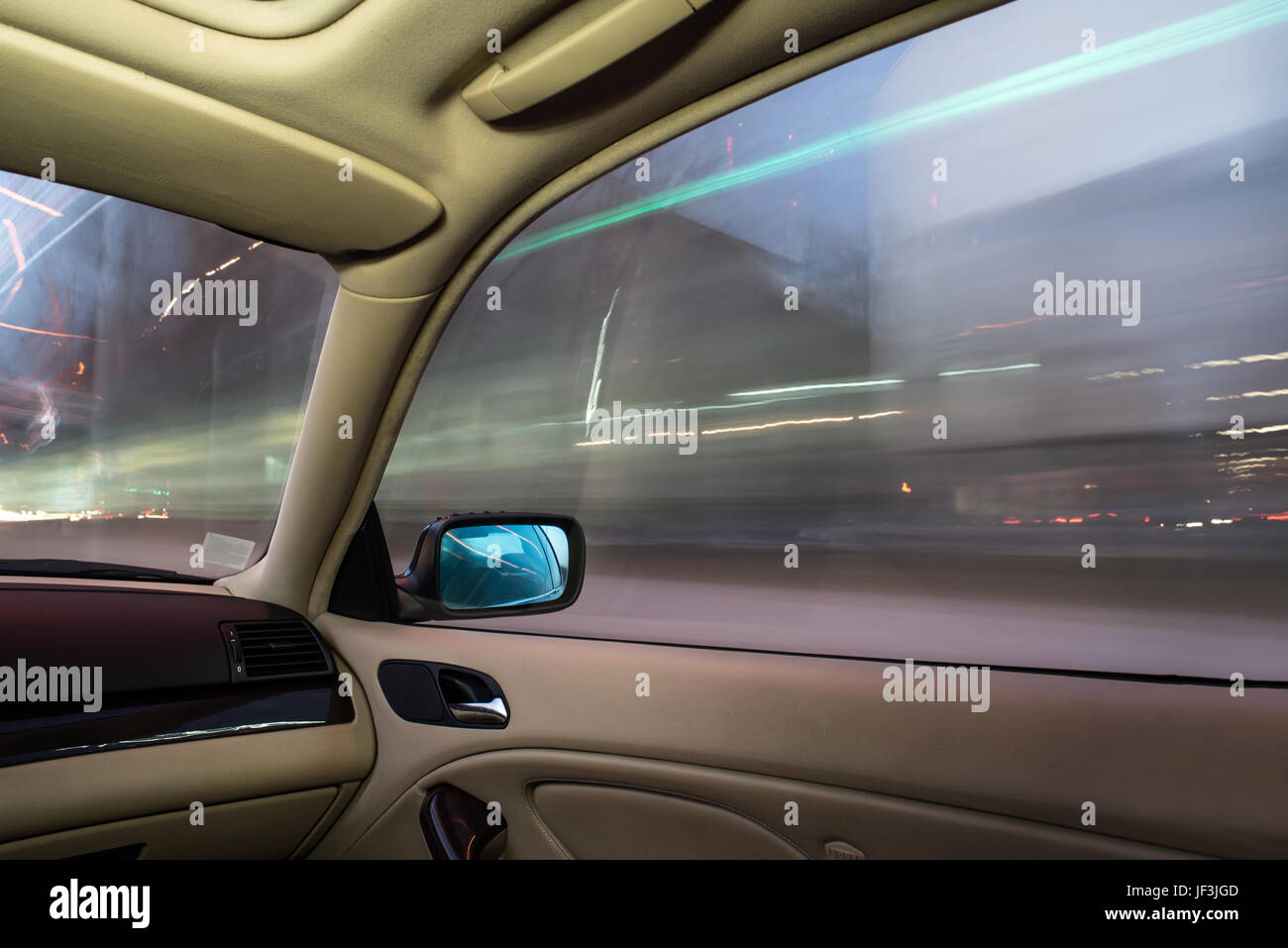 Car interior on driving Stock Photo - Alamy