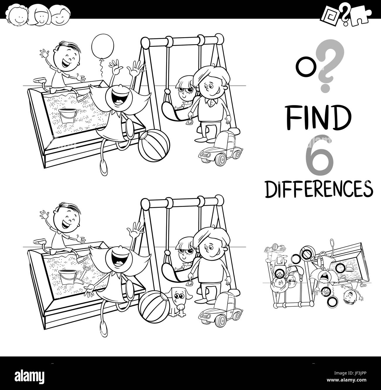 difference game coloring page Stock Photo - Alamy