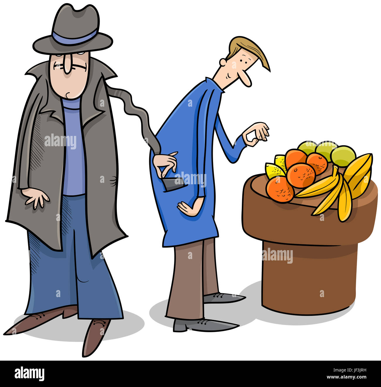 thief stealing wallet cartoon Stock Photo, Royalty Free Image ...