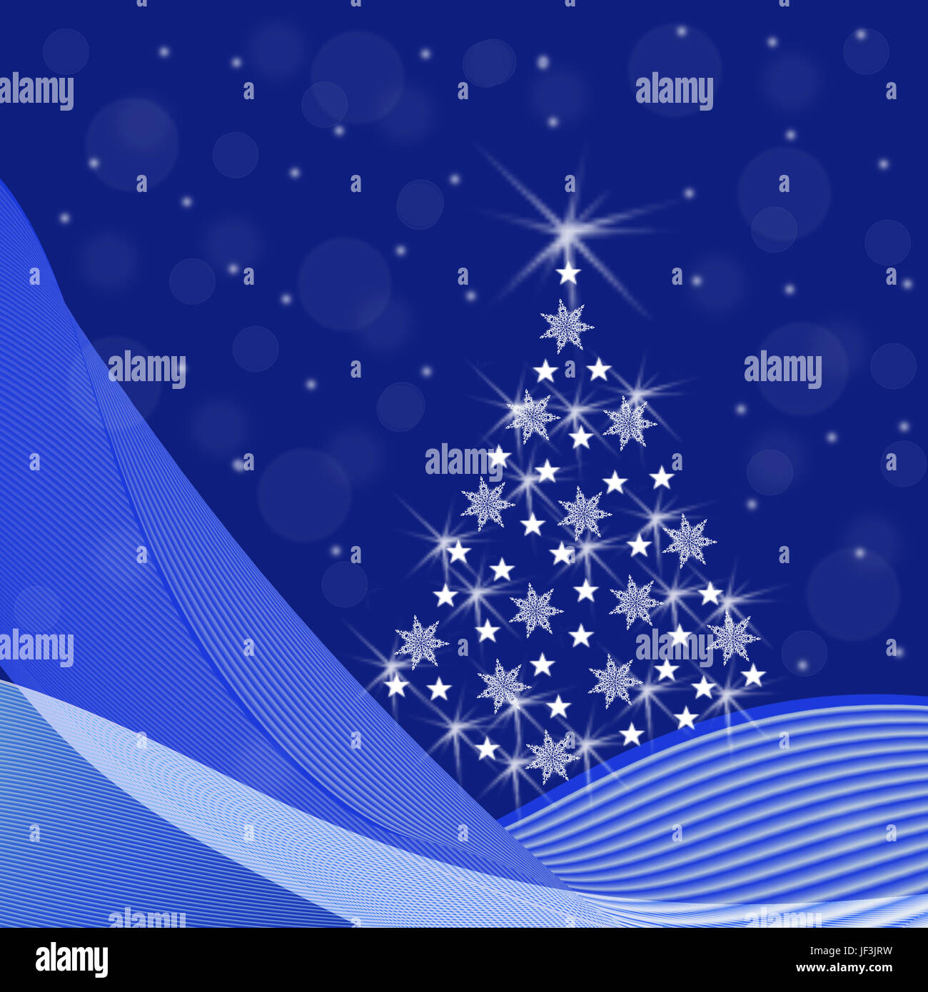 Blue Christmas background with fir tree Stock Photo - Alamy