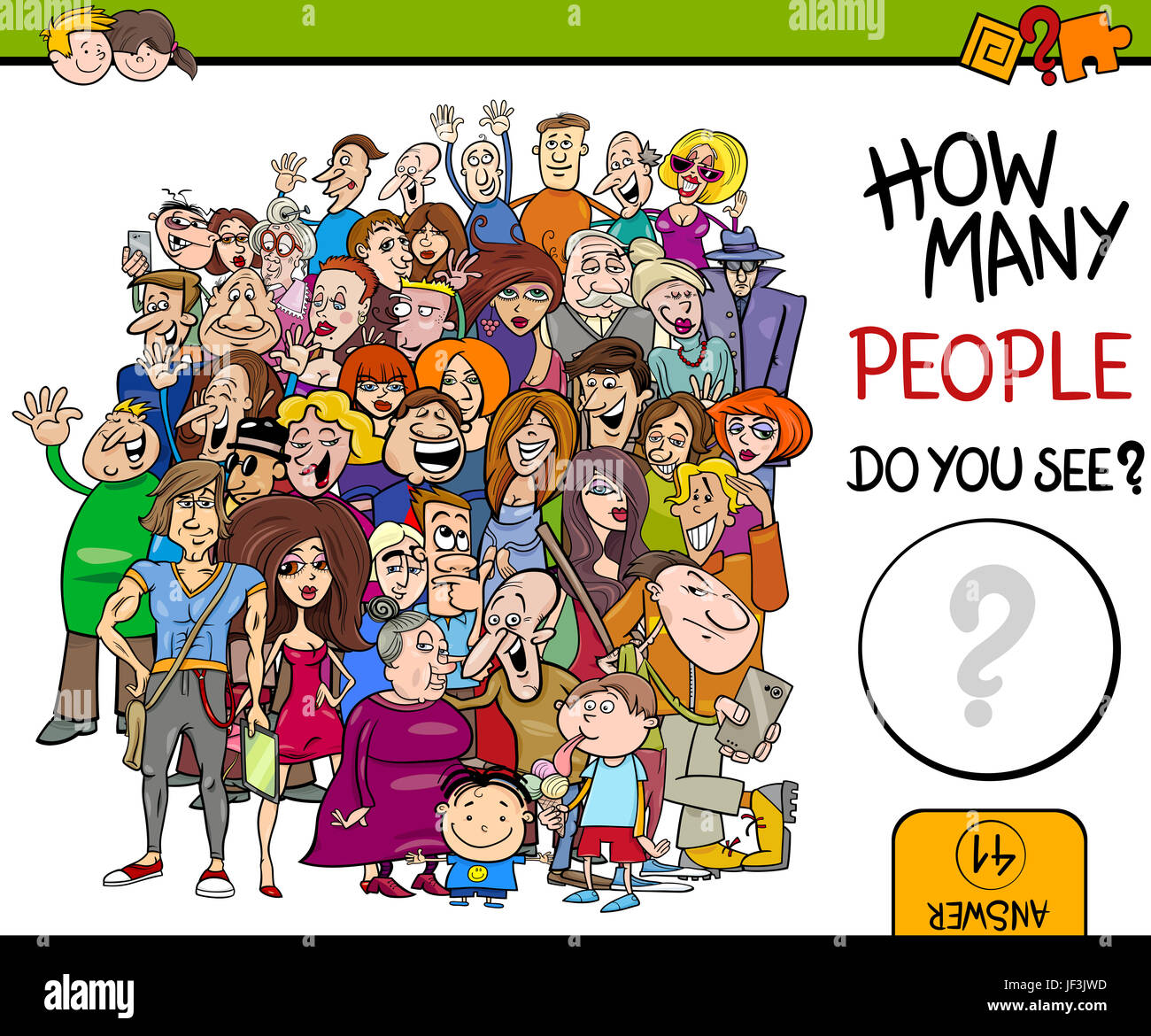counting people activity game Stock Photo - Alamy