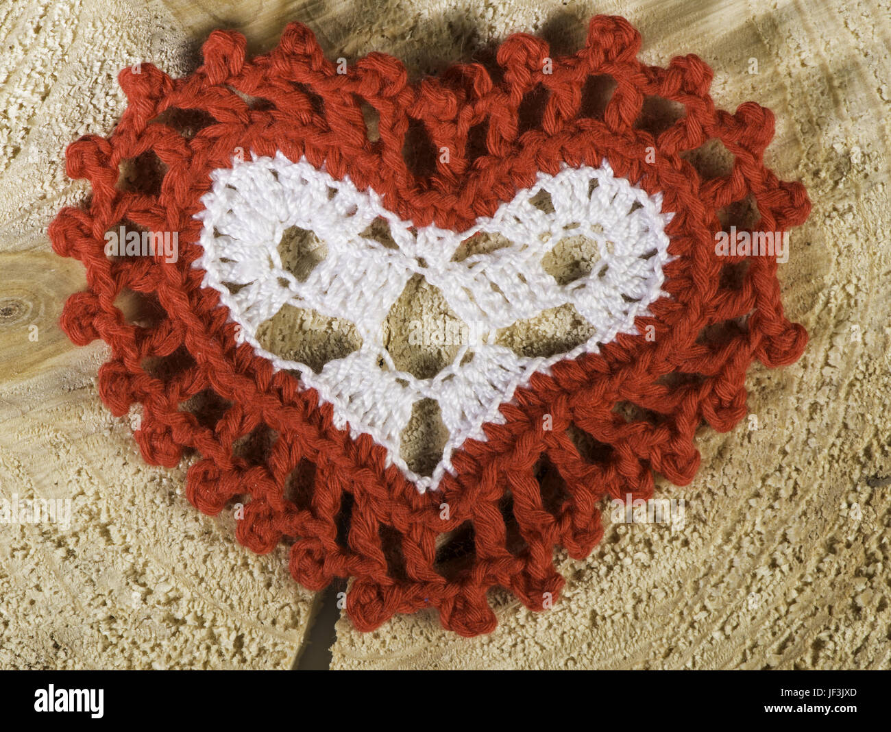 Heart shape made of red textile Stock Photo - Alamy