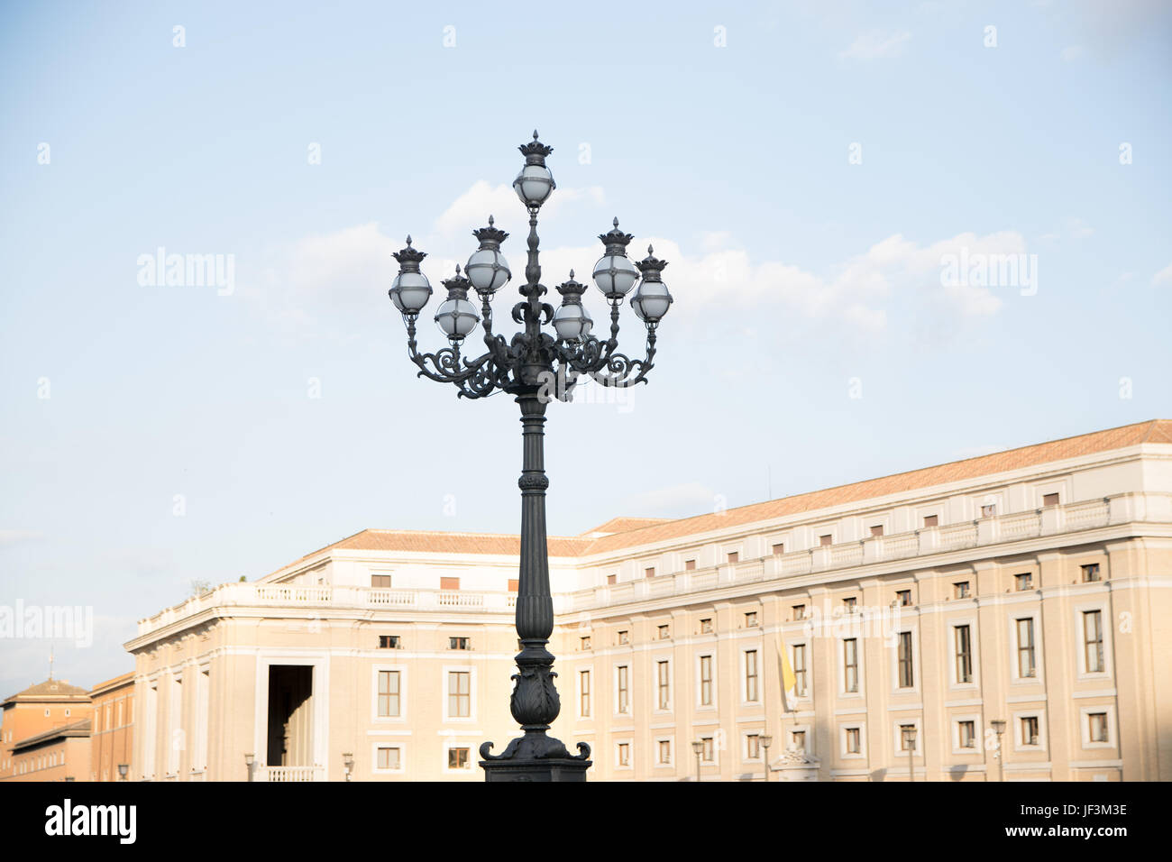 Lamppost at St Peter's Square at Vatican City in Rome, Italy Stock ...