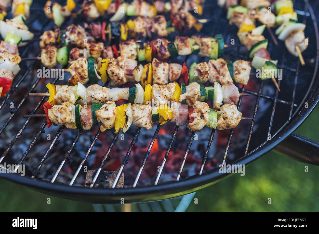 Grill barbecue party in garden Stock Photo - Alamy