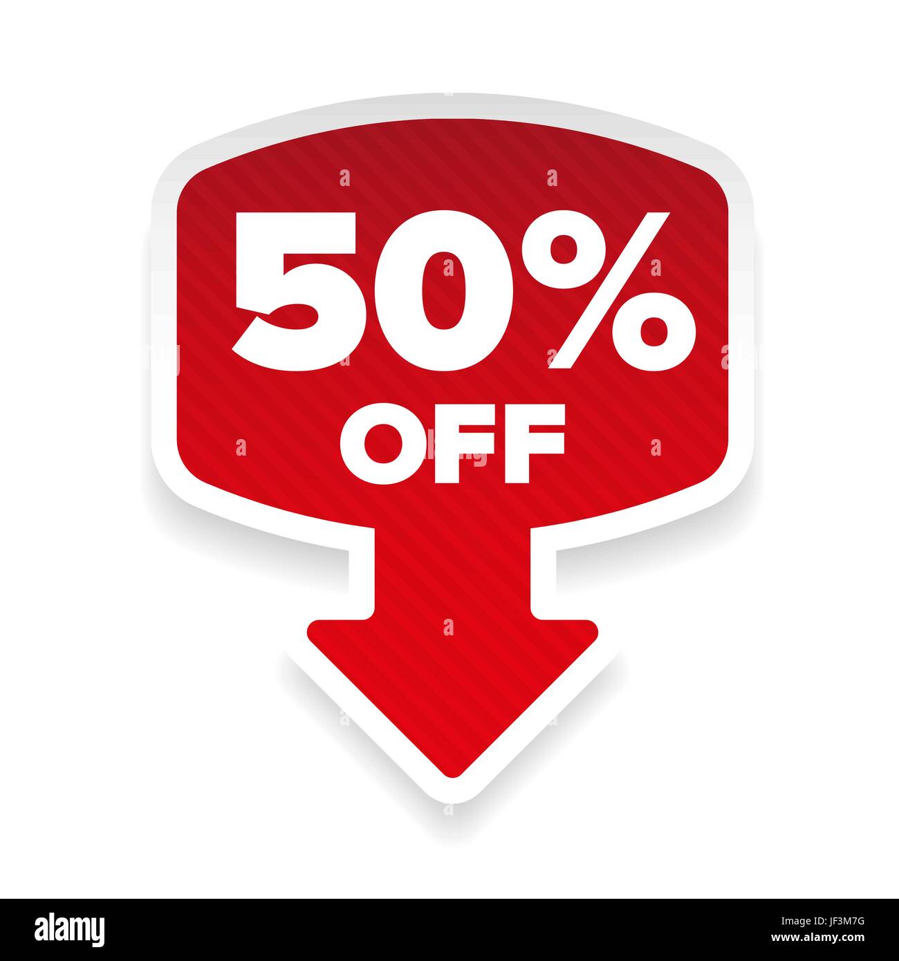 Fifty percent off sticker with arrow vector Stock Vector Image & Art ... Fifty percent off sticker with arrow vector Stock Vector Image & Art ...