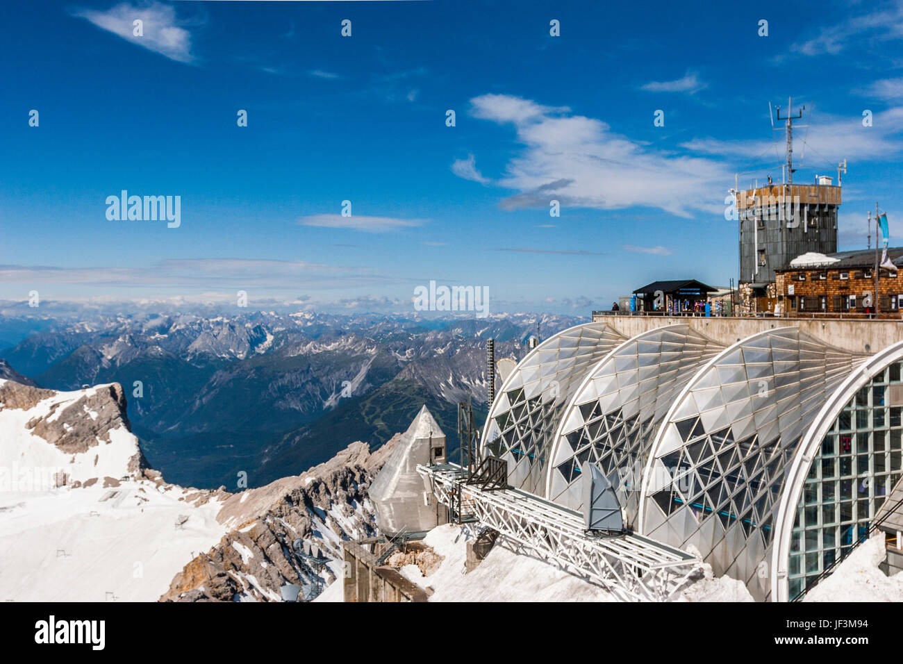 Zugspitze summit. Germany Stock Photo - Alamy