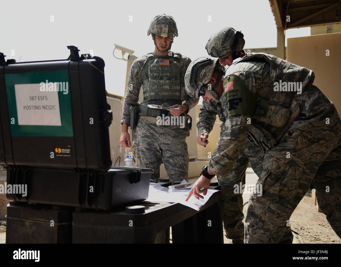 Several 387th Expeditionary Security Forces response team members ...