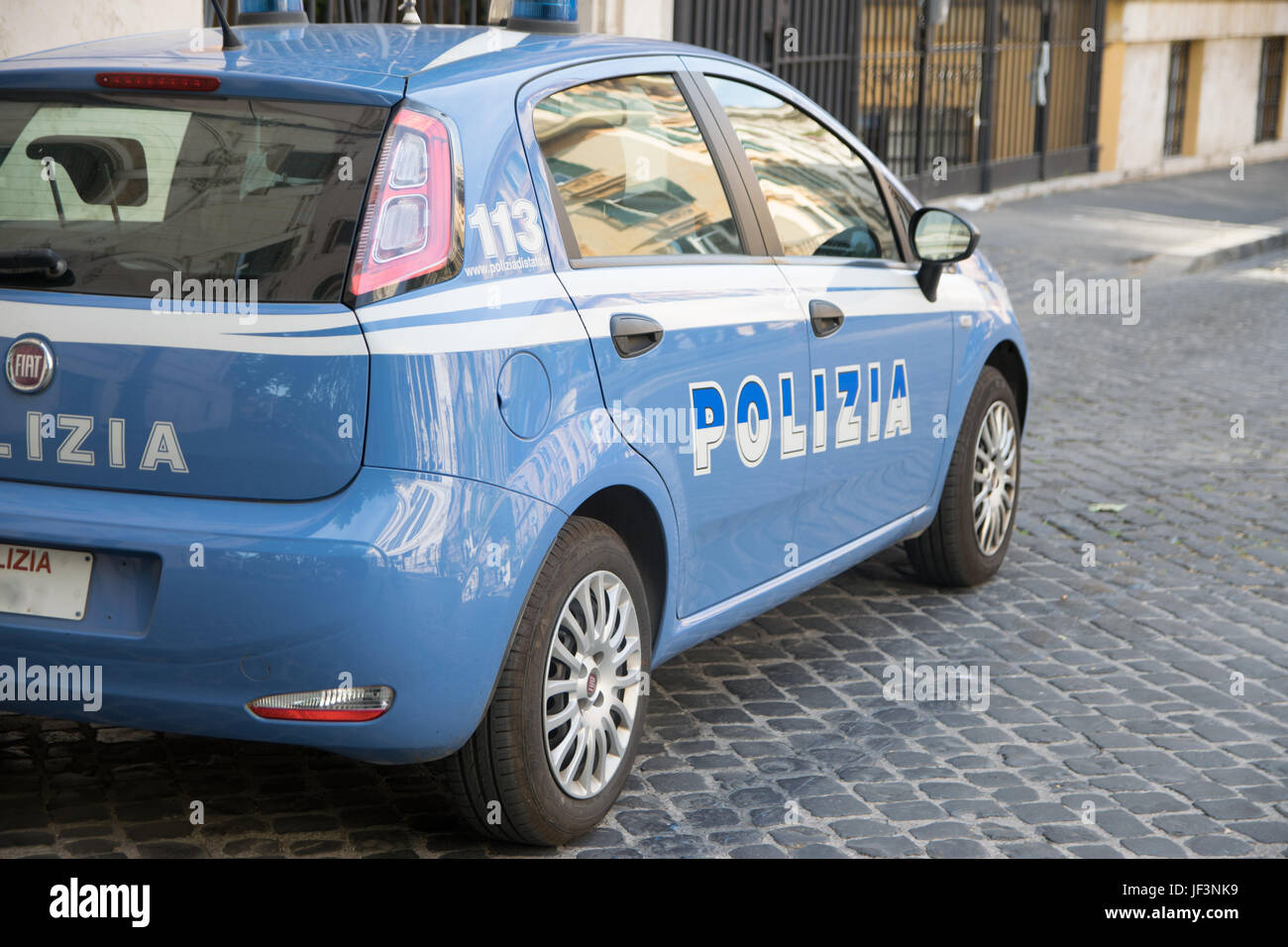 ROME, ITALY - JUNE 03, 2017: A Police Car is seen in the streets of ...