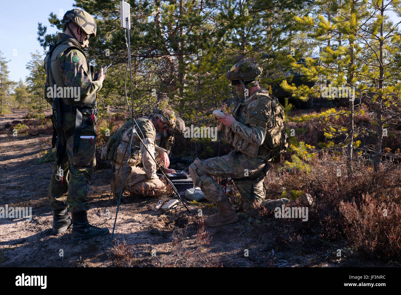 U.S. Soldiers of Apache Troop, 1st Squadron, 2nd Cavalry Regiment, fly ...