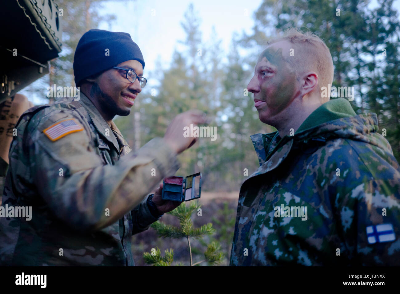 U.S. Army Pfc. Jacob Macias of Apache Troop, 1st Squadron, 2nd Cavalry ...