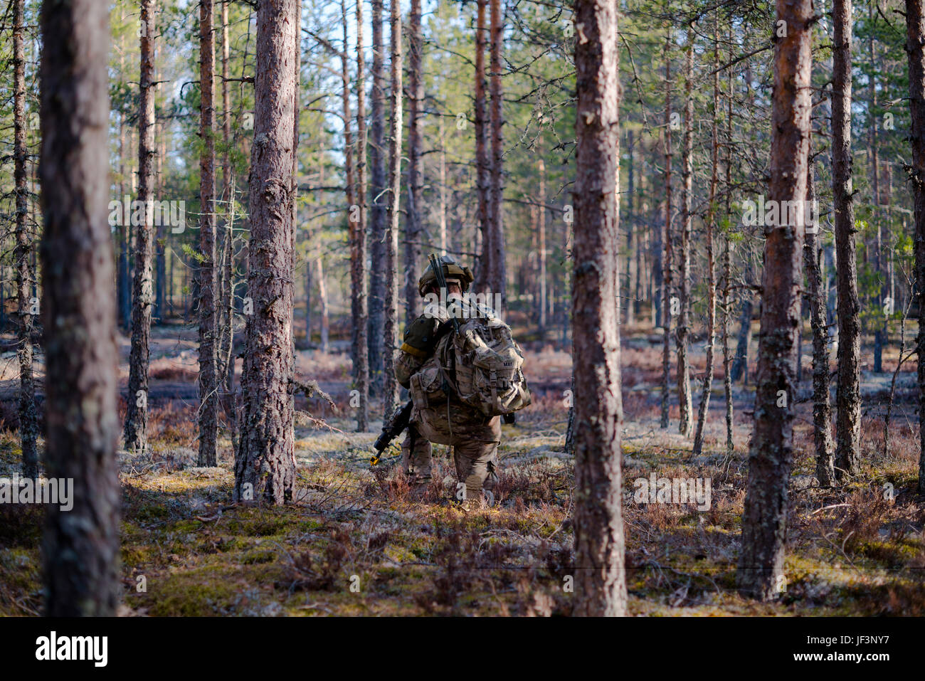 A U.S. Soldier of Apache Troop, 1st Squadron, 2nd Cavalry Regiment, on ...
