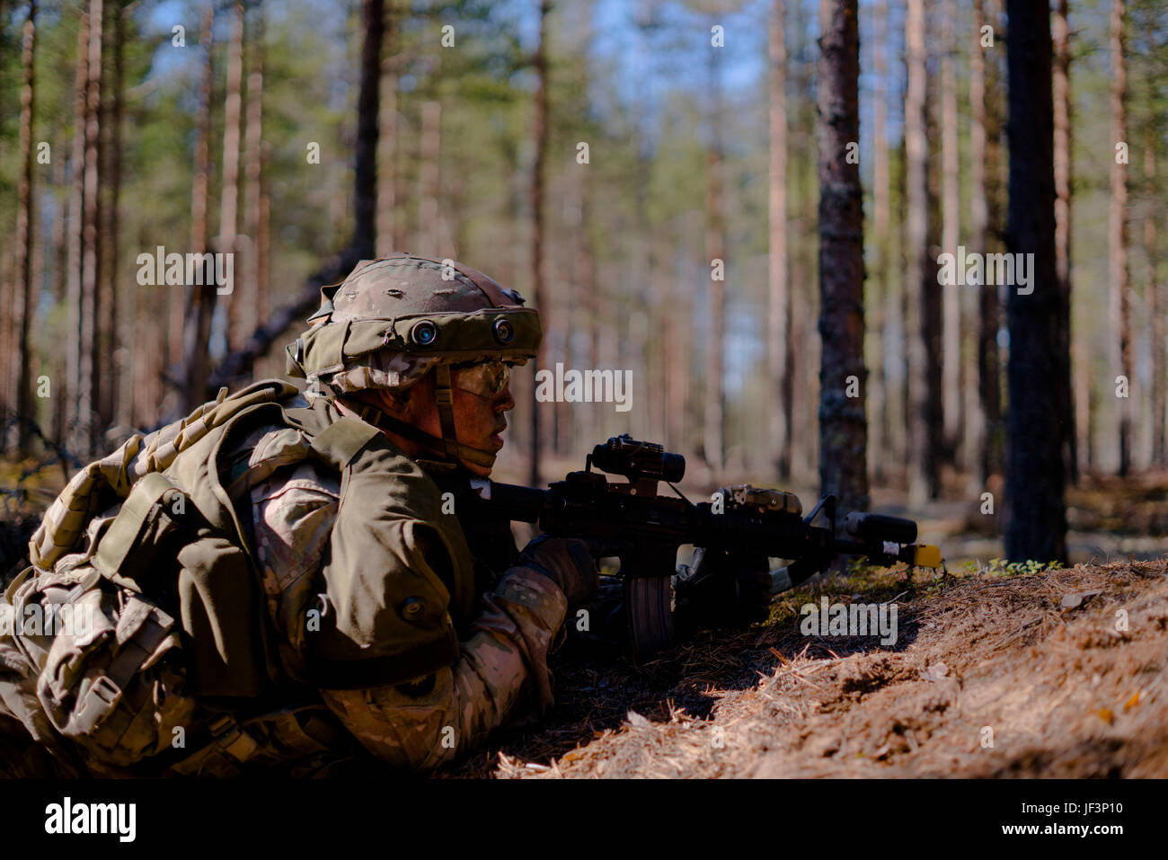 U.S. Army Apache Troop patrols during Arrow 17 training exercise in ...