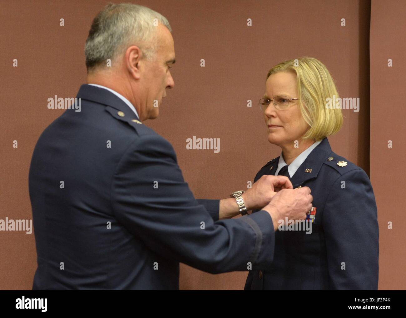 Commander of the Maine Air National Guard Brig. Gen. Gerard Bolduc pins ...