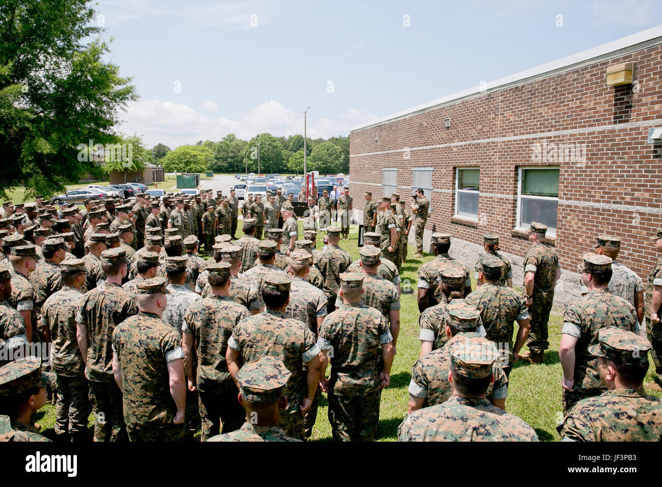 Marines stand attention marine hi-res stock photography and images - Alamy