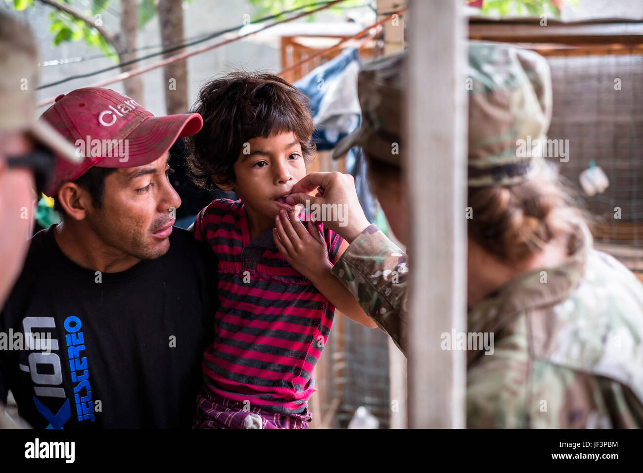 U.S. Army Lt. Col. Rhonda Dyer, Joint Task Force - Bravo, gives ...