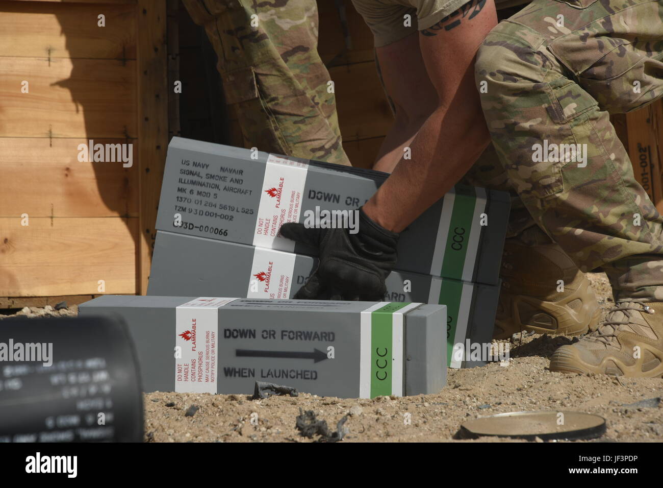 An Explosive Ordnance Disposal technician with the 386th Expeditionary ...