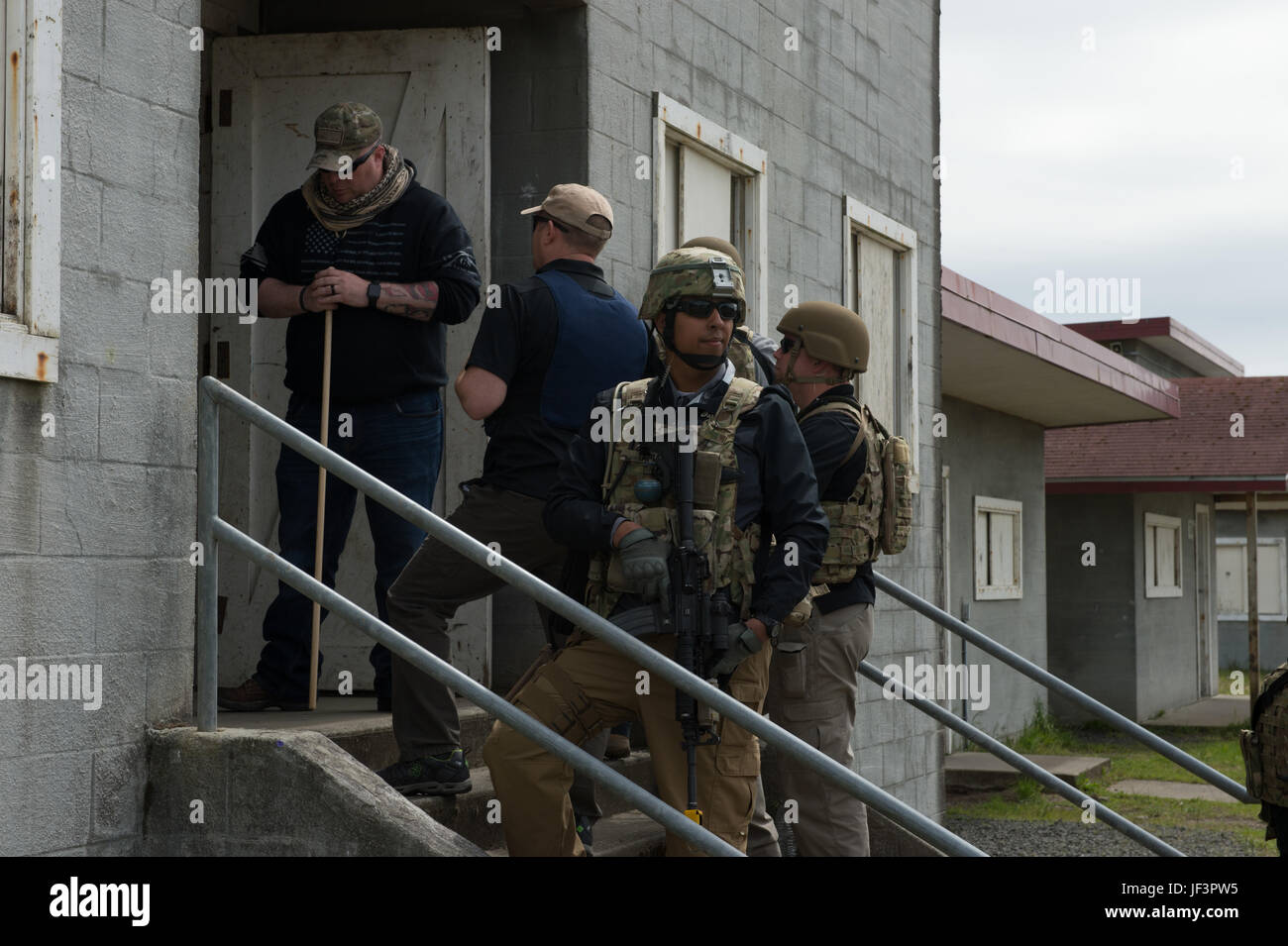 Oregon Army National Guard Sgt. Samuel Tapia, with the 1186th Military ...