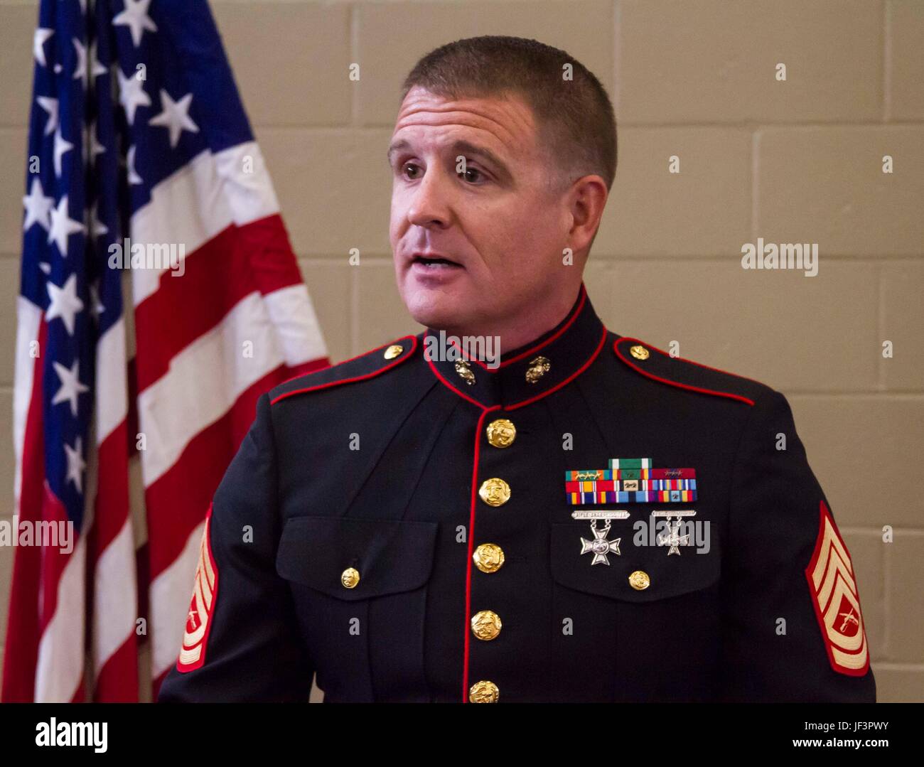 Gunnery Sgt. Matthew Hoyle, the station commander for Recruiting ...