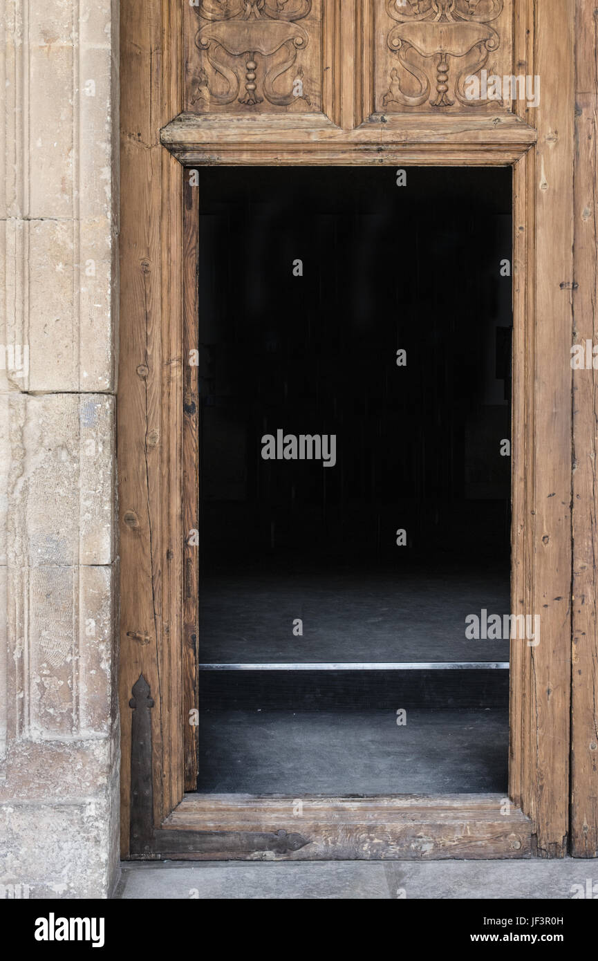 Wooden ancient door Stock Photo - Alamy