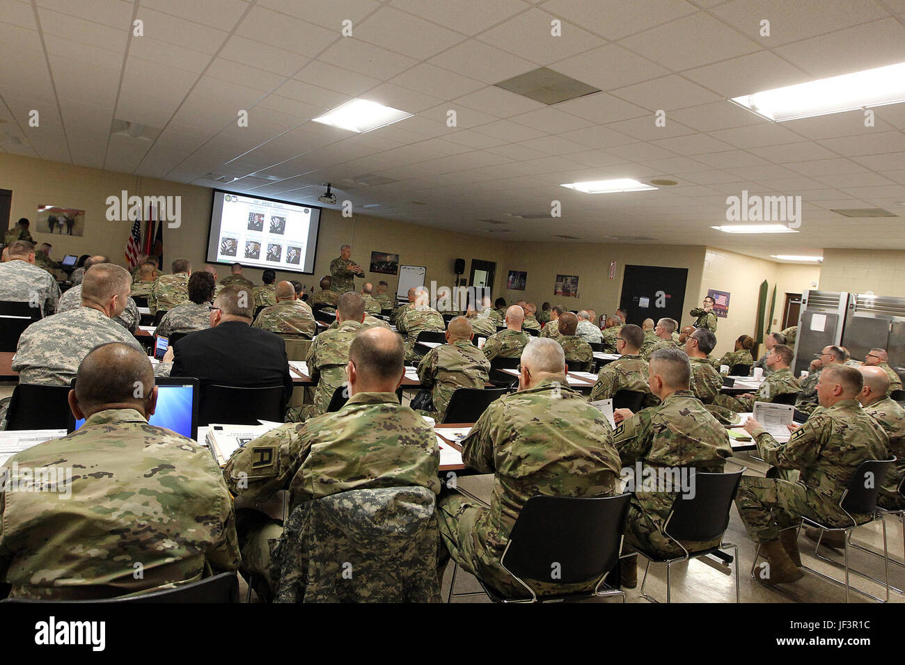 U.S. Army Reserve battalion command teams listen to opening remarks ...