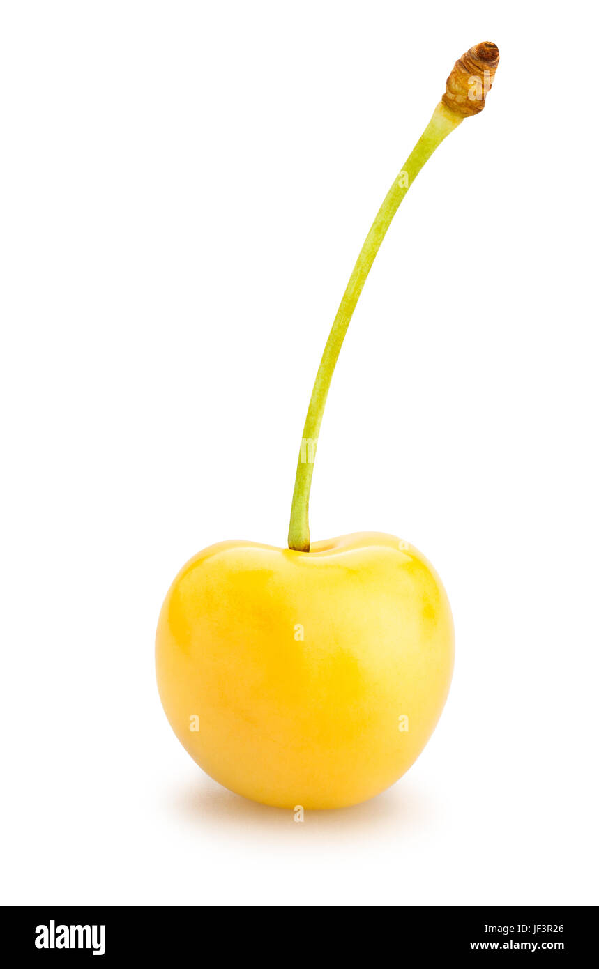 yellow cherry isolated Stock Photo - Alamy