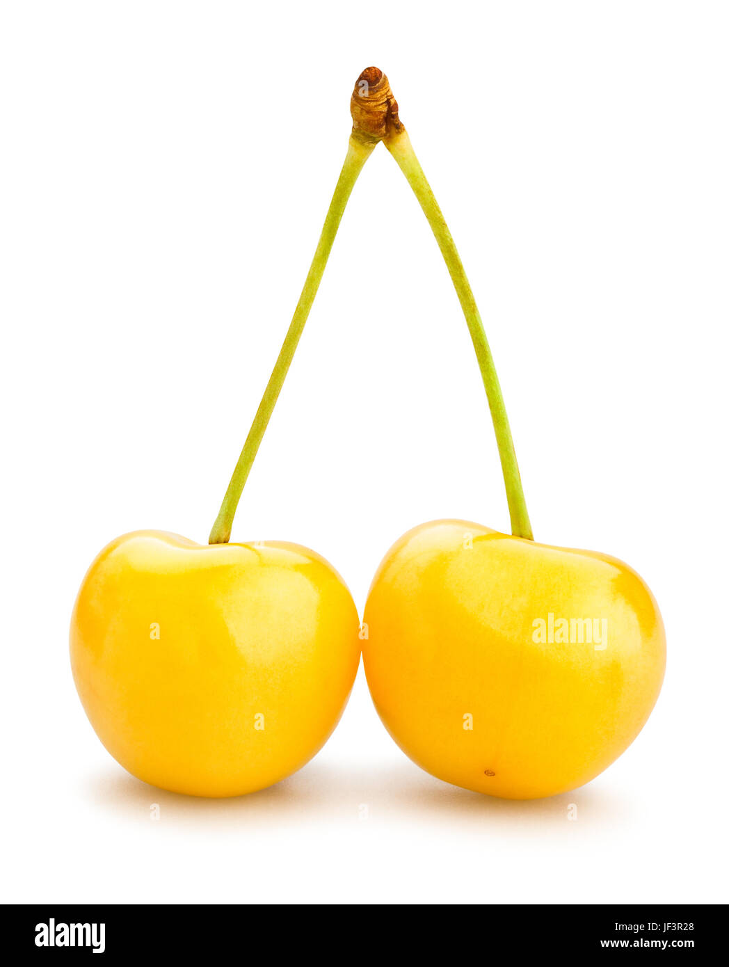 yellow cherry isolated Stock Photo - Alamy