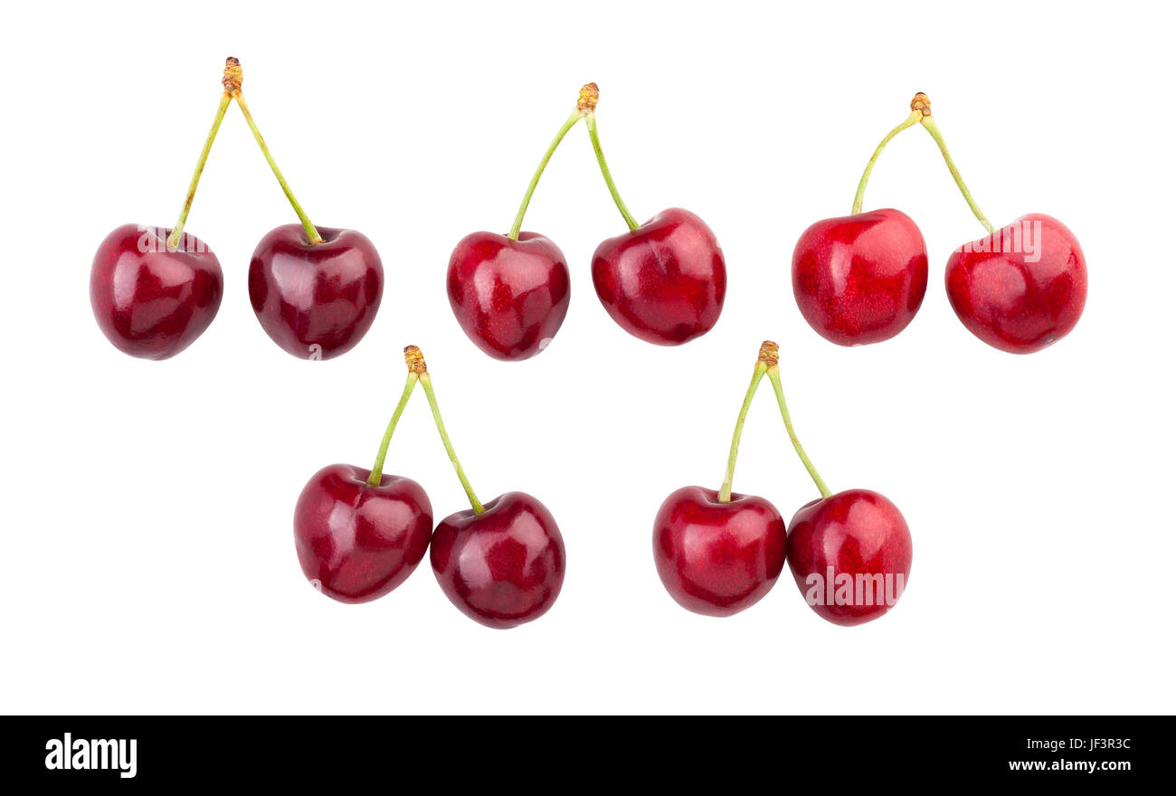 red cherry isolated Stock Photo - Alamy