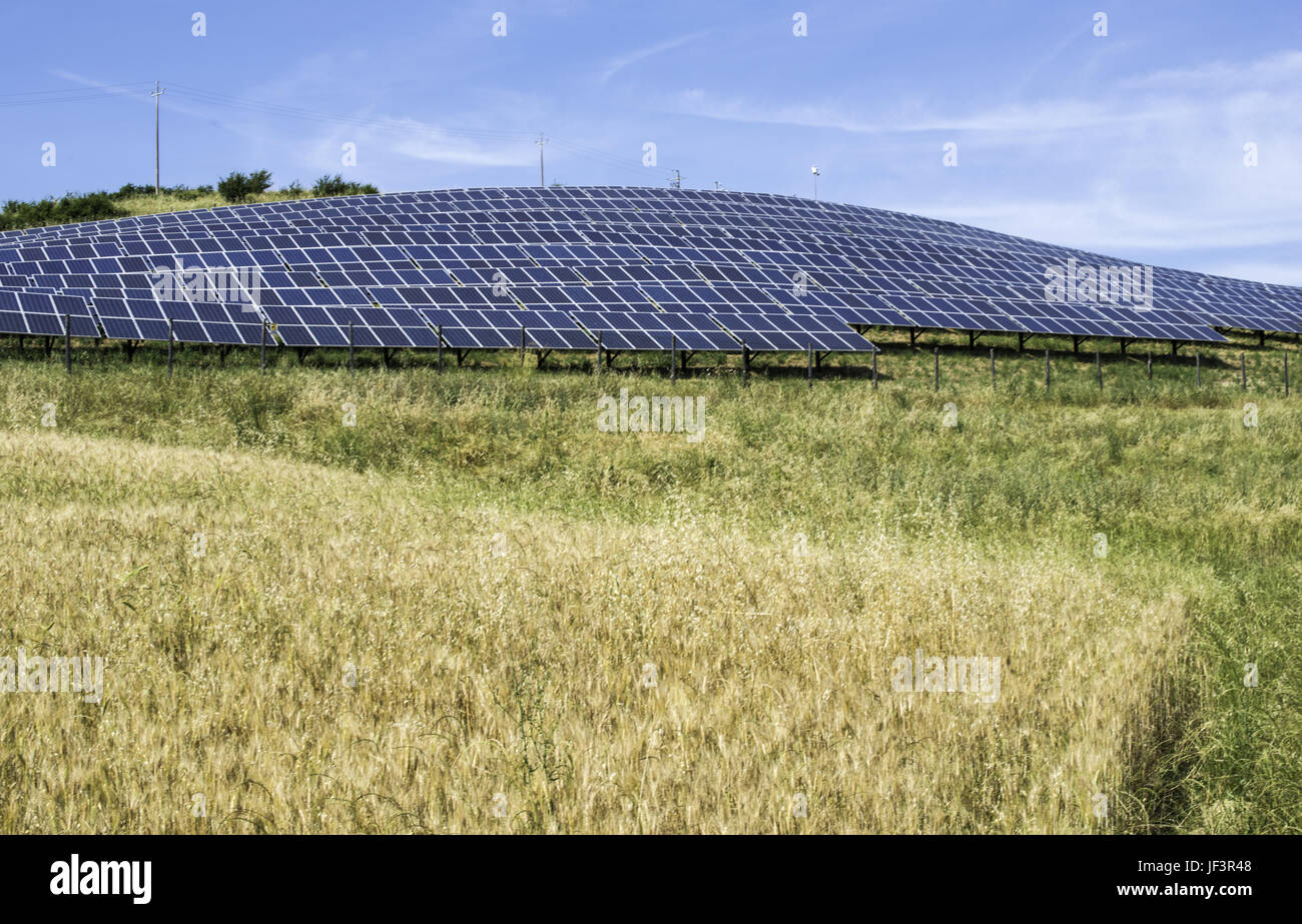Solar panels in rural Stock Photo - Alamy