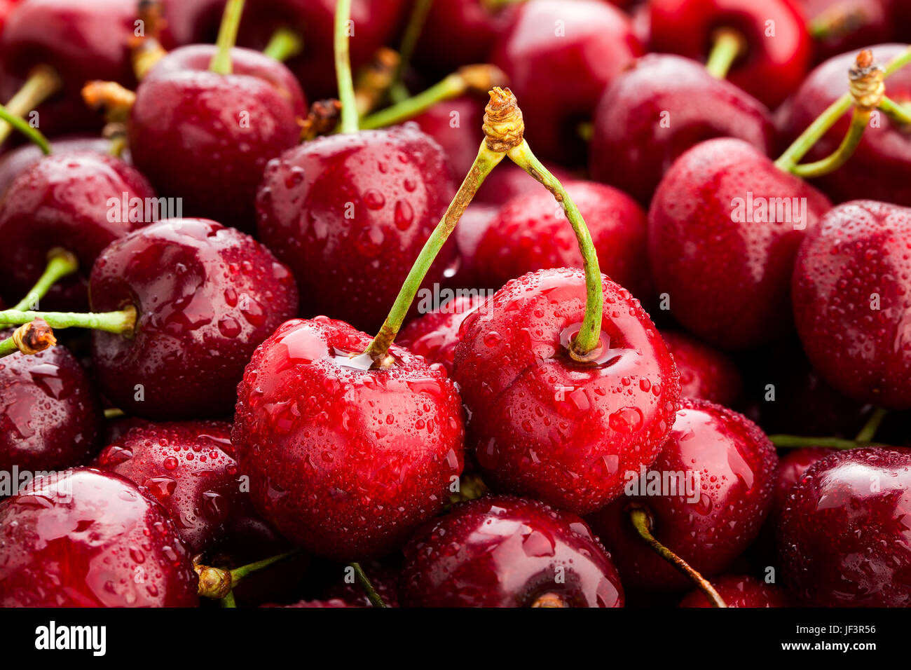 red cherry macro closeup Stock Photo - Alamy