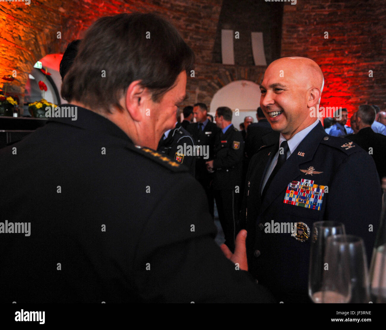U.S. Air Force Col. Curtis G. Juell, right, 86th Mission Support Group ...