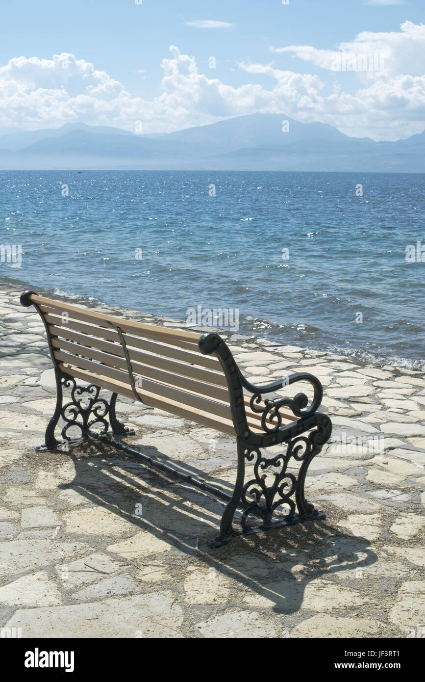 Bench on the beach Stock Photo - Alamy