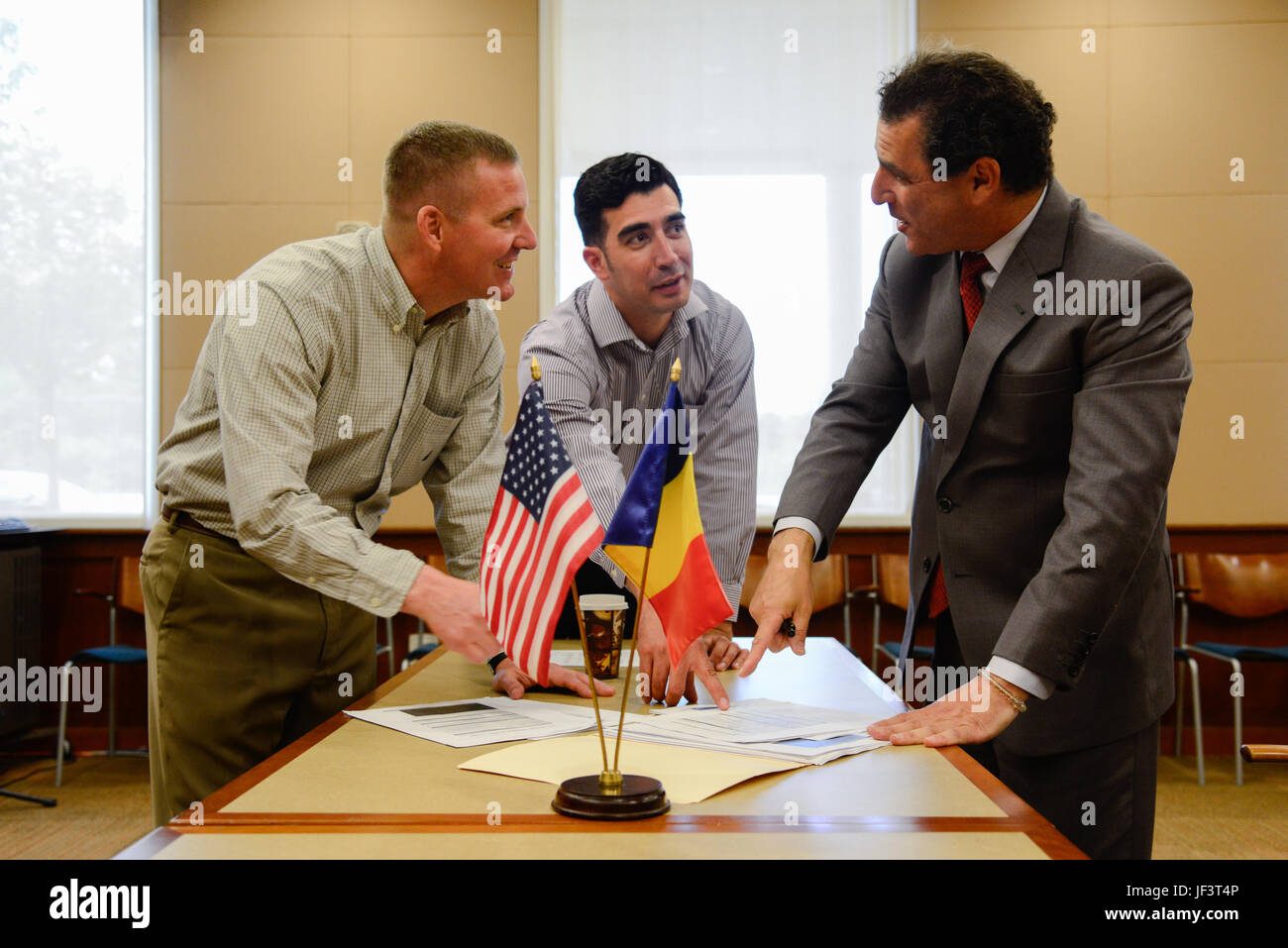 U.S. Army Capt. Joel Whitely (left) and U.S. Army Staff Sgt. Anthony ...