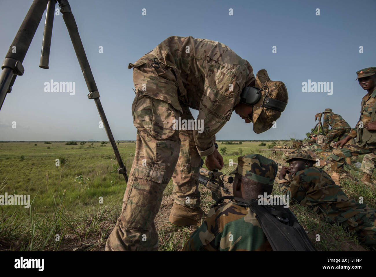 Ghana Armed Forces and U.S. Army Soldiers practice basic sniper ...