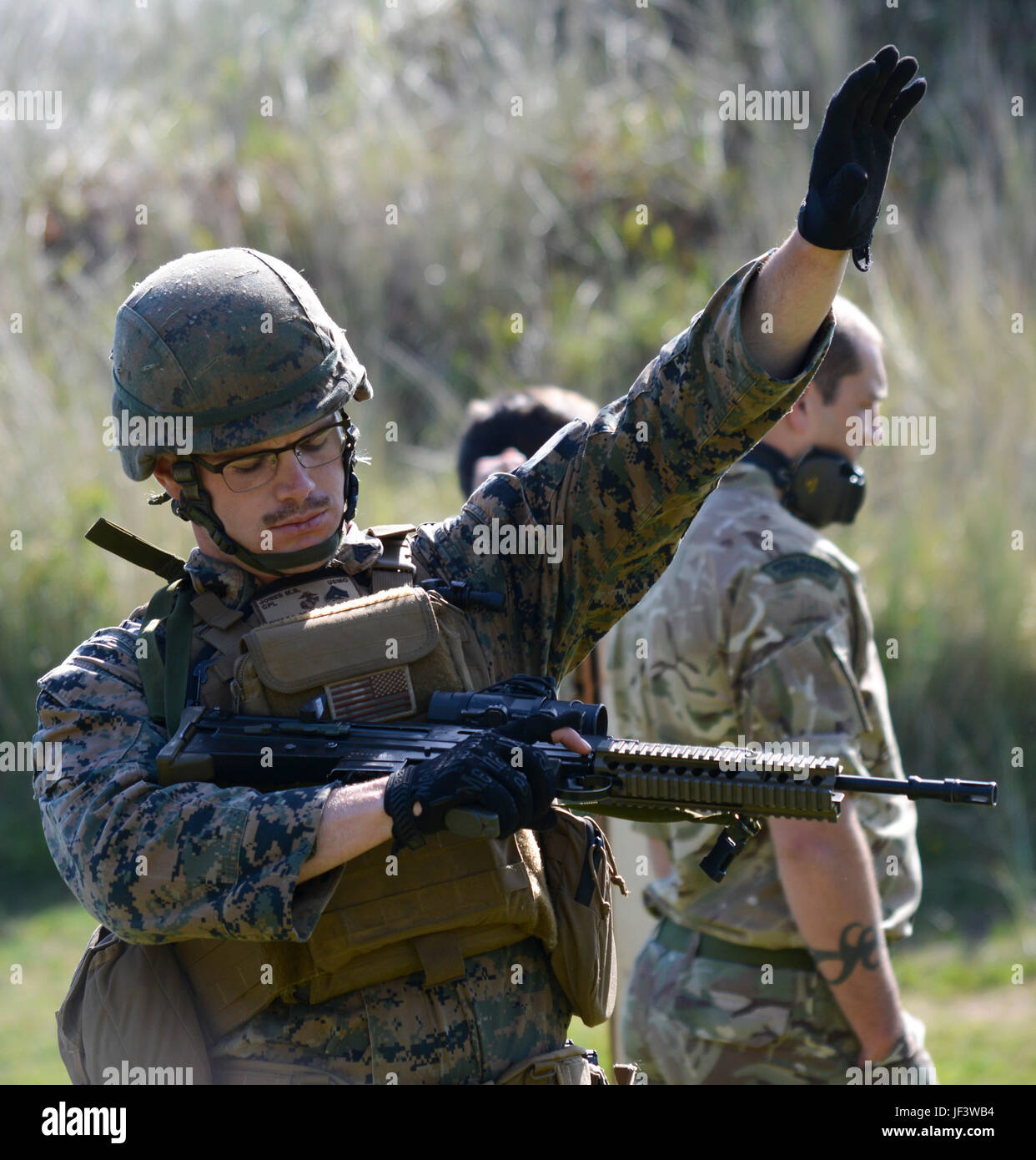 U.S. Marine Corps Cpl. Michael Jones, range tower non commissioned ...