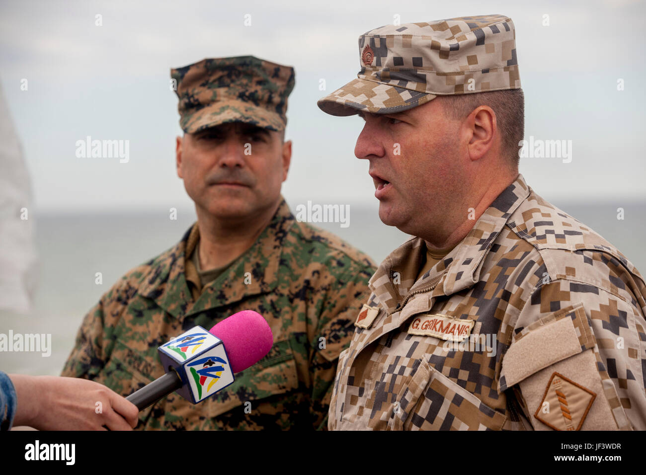 VENTSPILS, Latvia— Col. Matthew Puglisi, U.S. Marine Corps task force ...