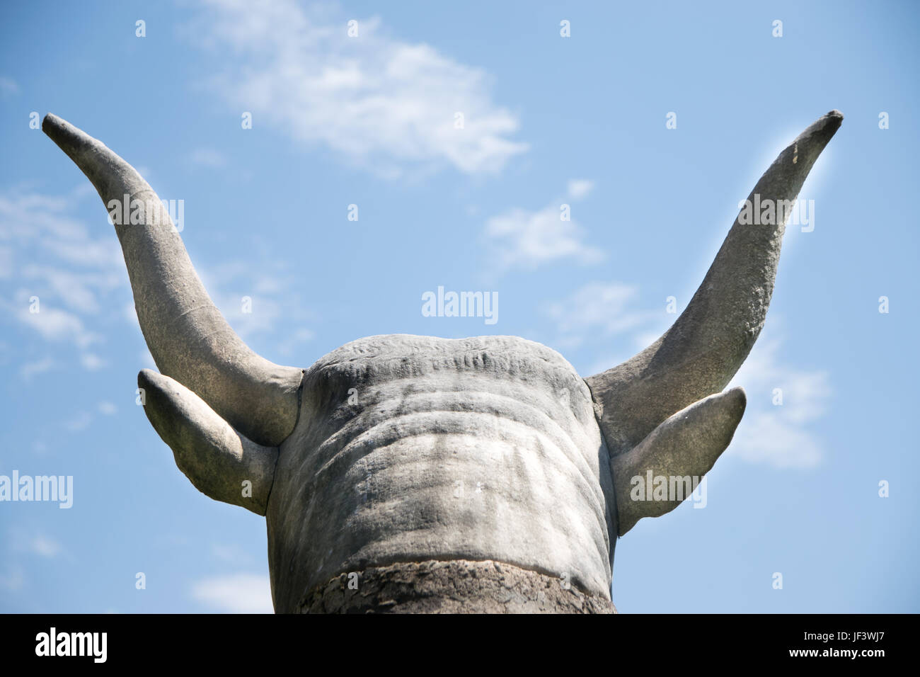 Ancient statue of Bull in baths of Diocletian (Thermae Diocletiani) in ...