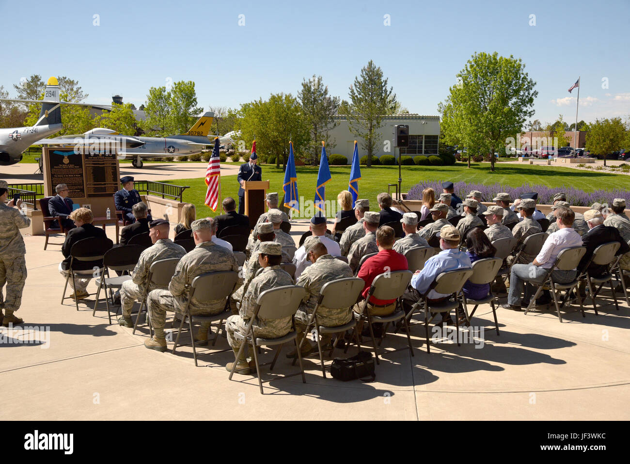 PETERSON AIR FORCE BASE, Colo. – Members of Team Pete attend the 21st ...