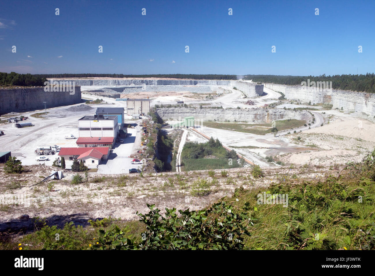 Buildings in quarry Stock Photo - Alamy