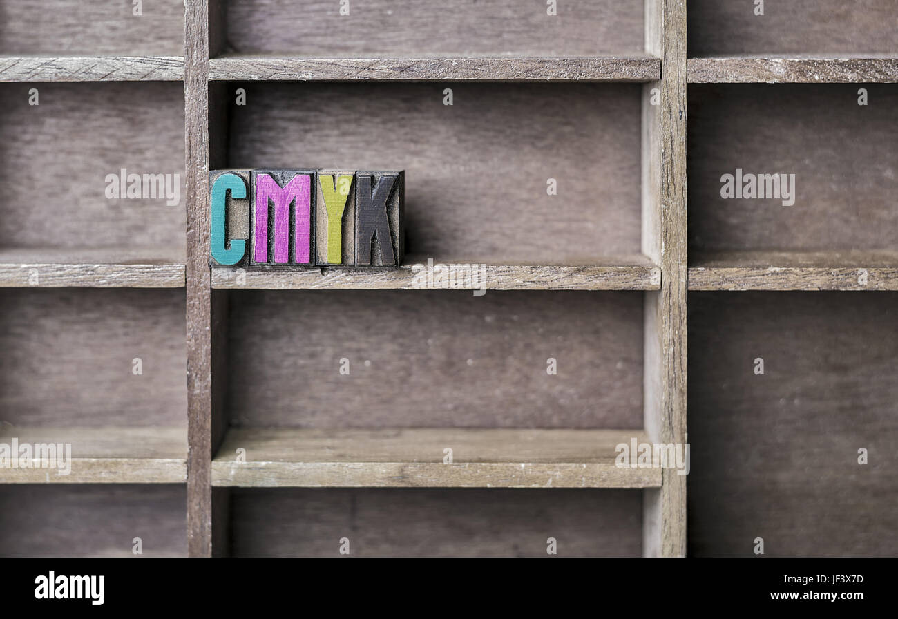 Wooden Letter CMYK Stock Photo - Alamy