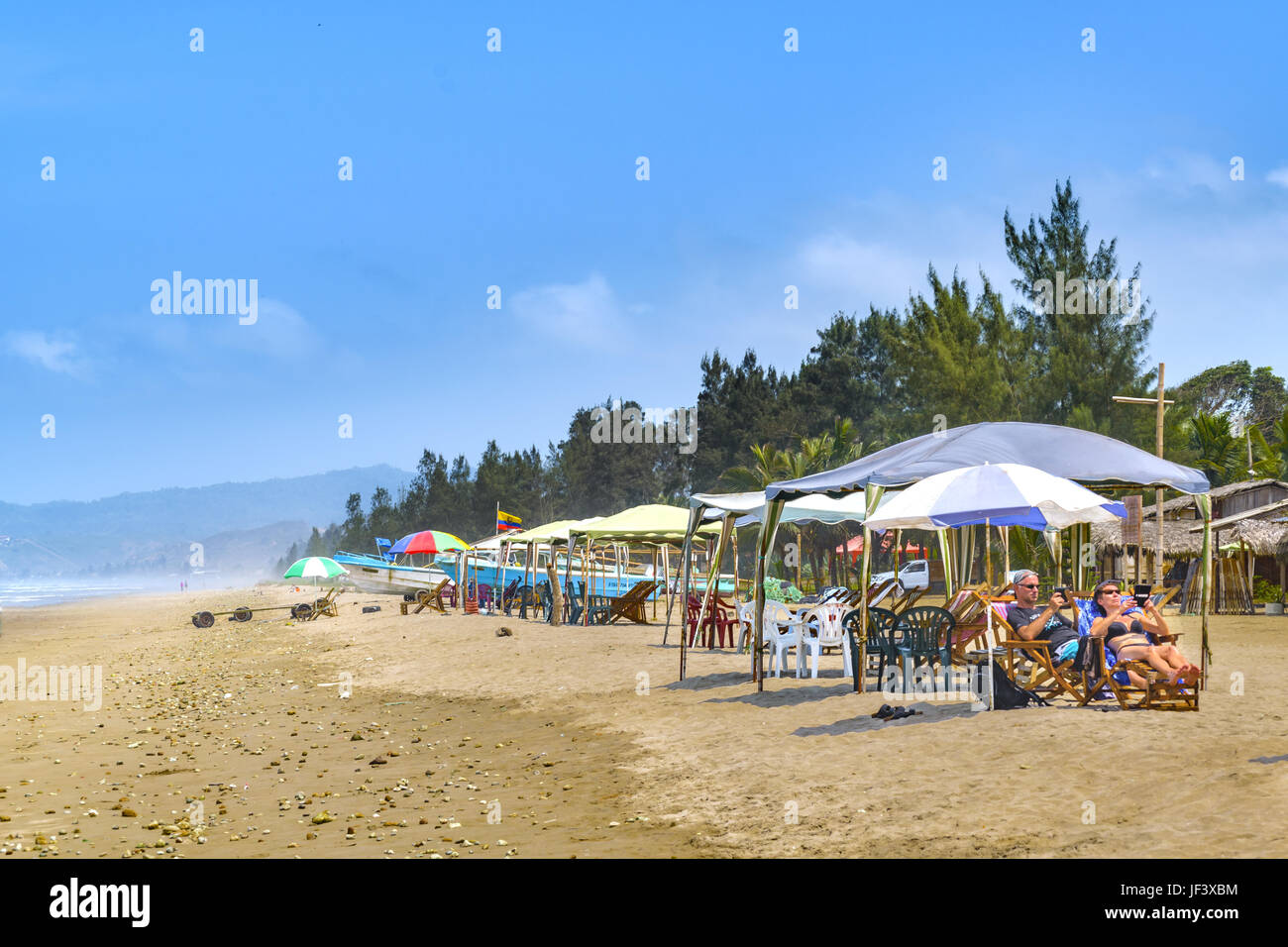 Olon Beach Santa Elena Ecuador Stock Photo - Alamy