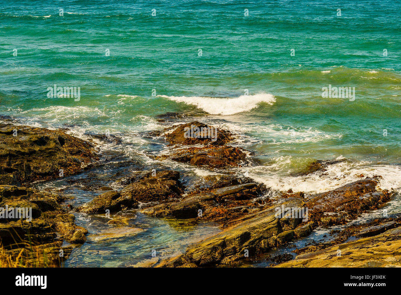 All shades of blue of the Pacific ocean. The Australian coast Stock ...