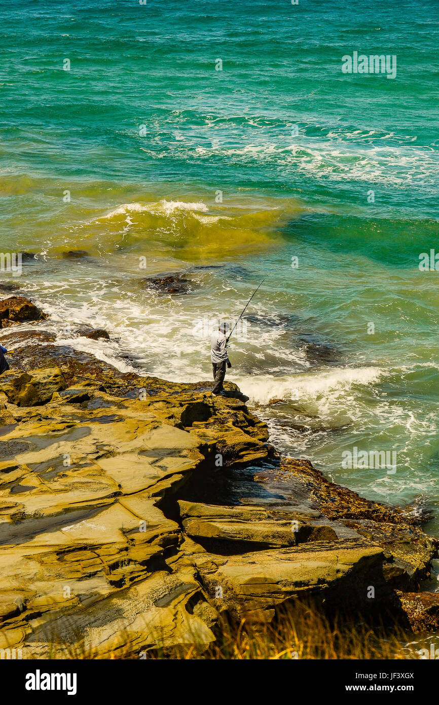 All shades of blue of the Pacific ocean. The Australian coast Stock ...
