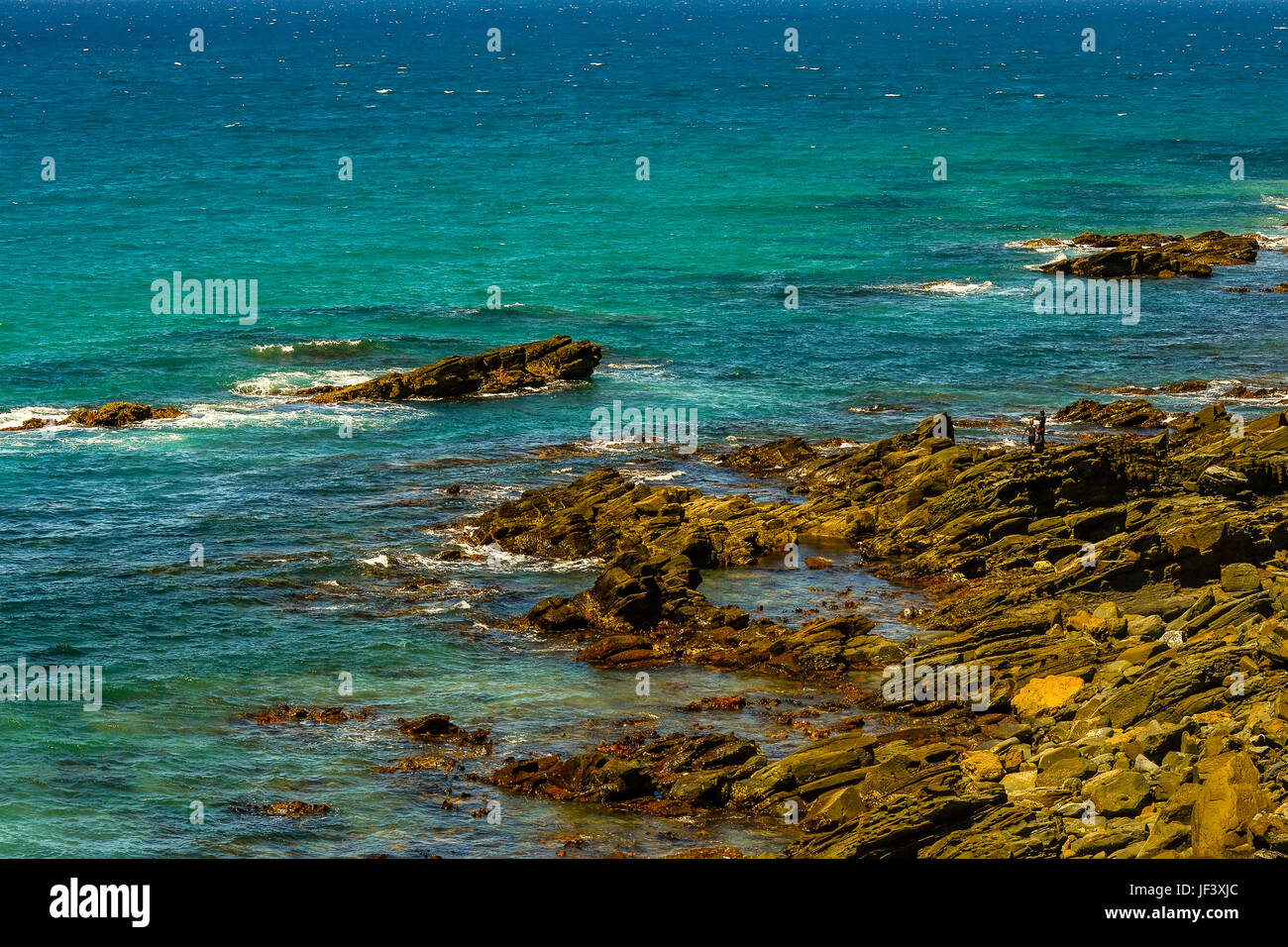 All shades of blue of the Pacific ocean. The Australian coast Stock ...