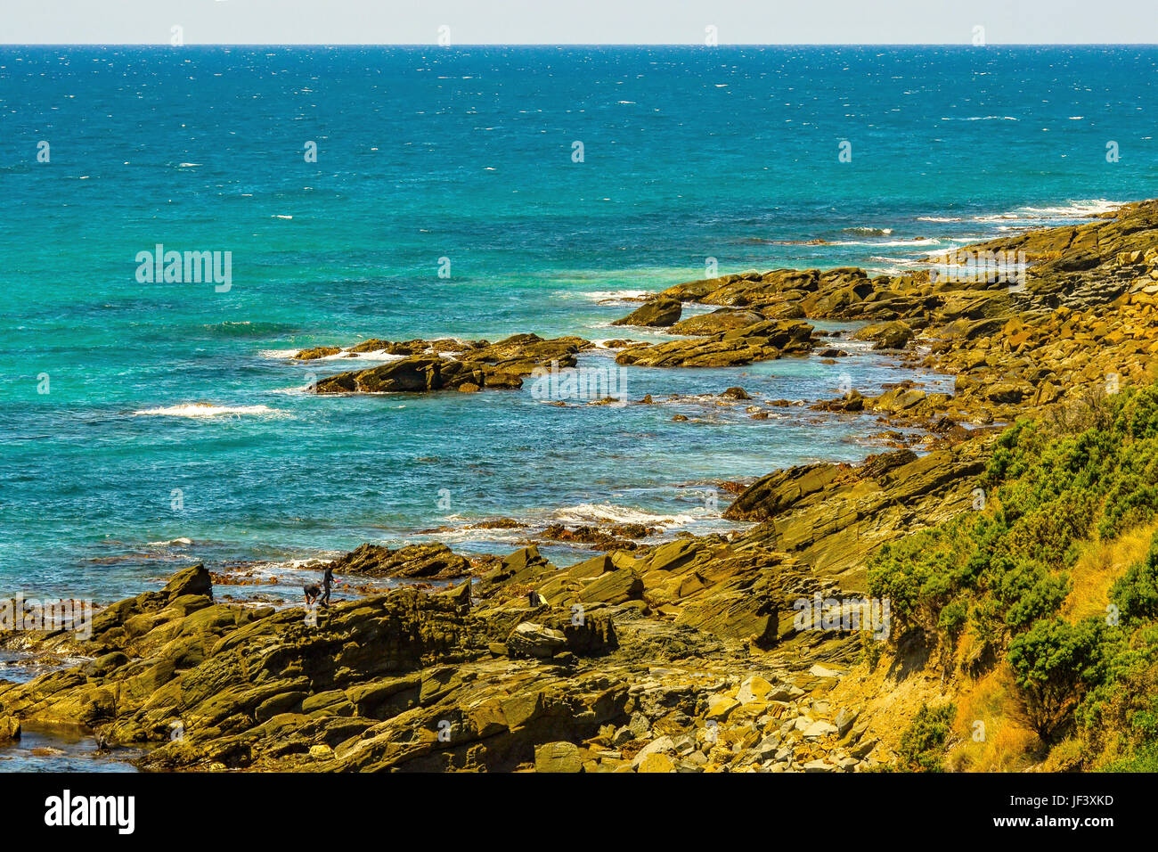 All shades of blue of the Pacific ocean. The Australian coast Stock ...