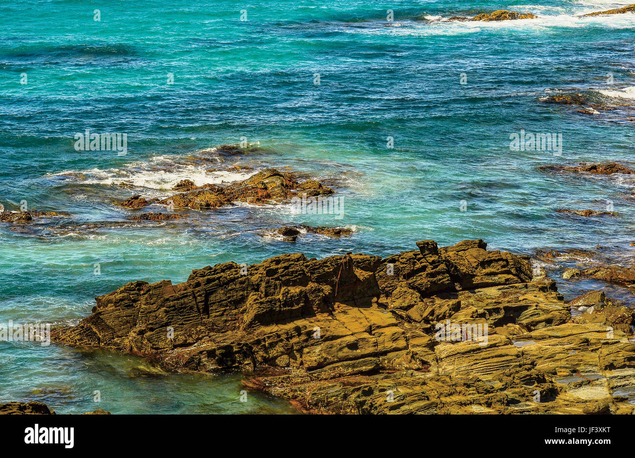 All shades of blue of the Pacific ocean. The Australian coast Stock ...