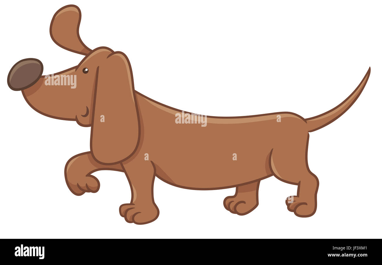 dachshund dog cartoon character Stock Photo - Alamy