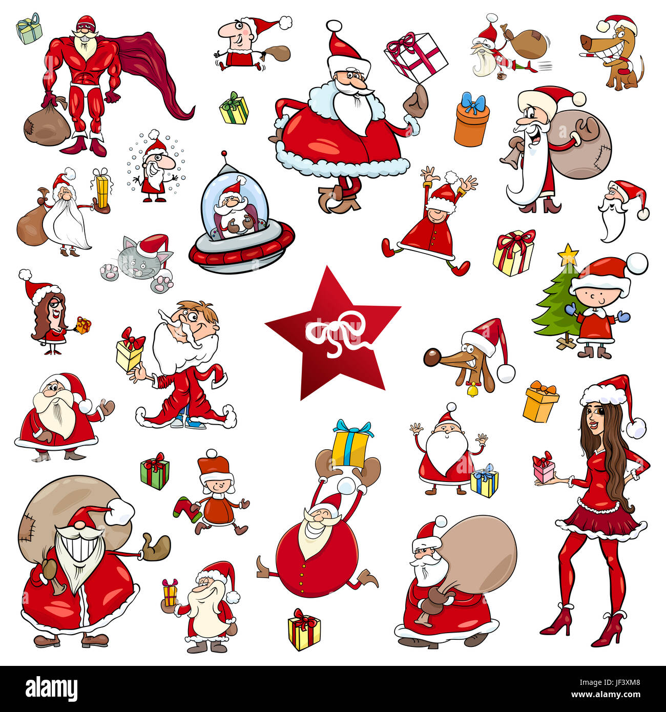 christmas theme cartoons Stock Photo - Alamy
