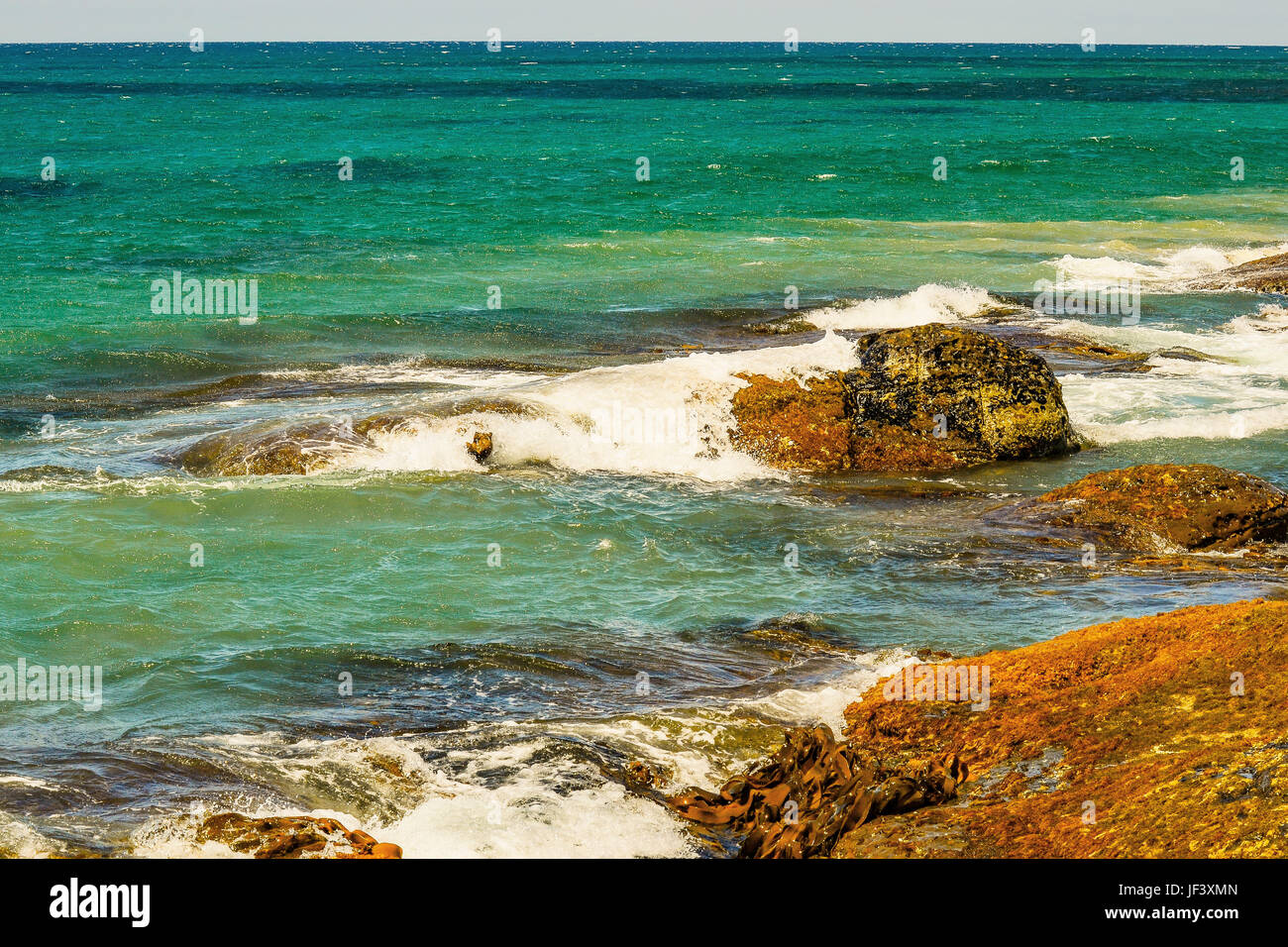 All shades of blue of the Pacific ocean. The Australian coast Stock ...